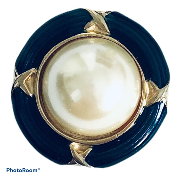 Vintage | Jewelry | Vintage Minimalist Art Deco Scarf Clip Gold Pearl ...